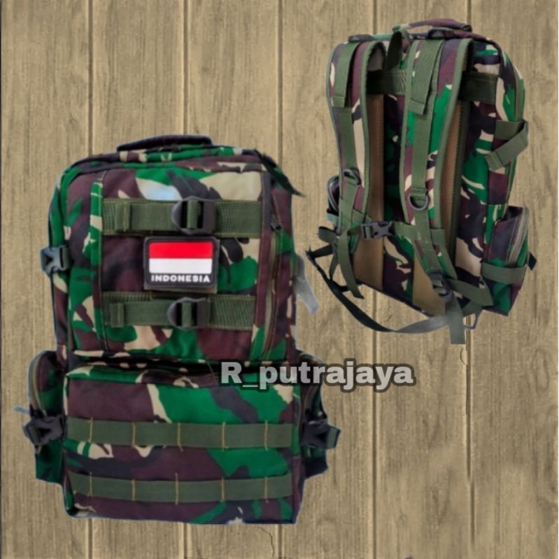Original TNI Striped Backpack+emblem/ TNI Striped Gultor Bag/jumbo Bag ...
