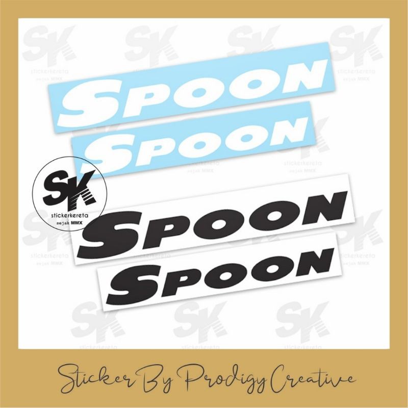 Spoon Logo Cutting Vinyl Car Sticker | Shopee Malaysia