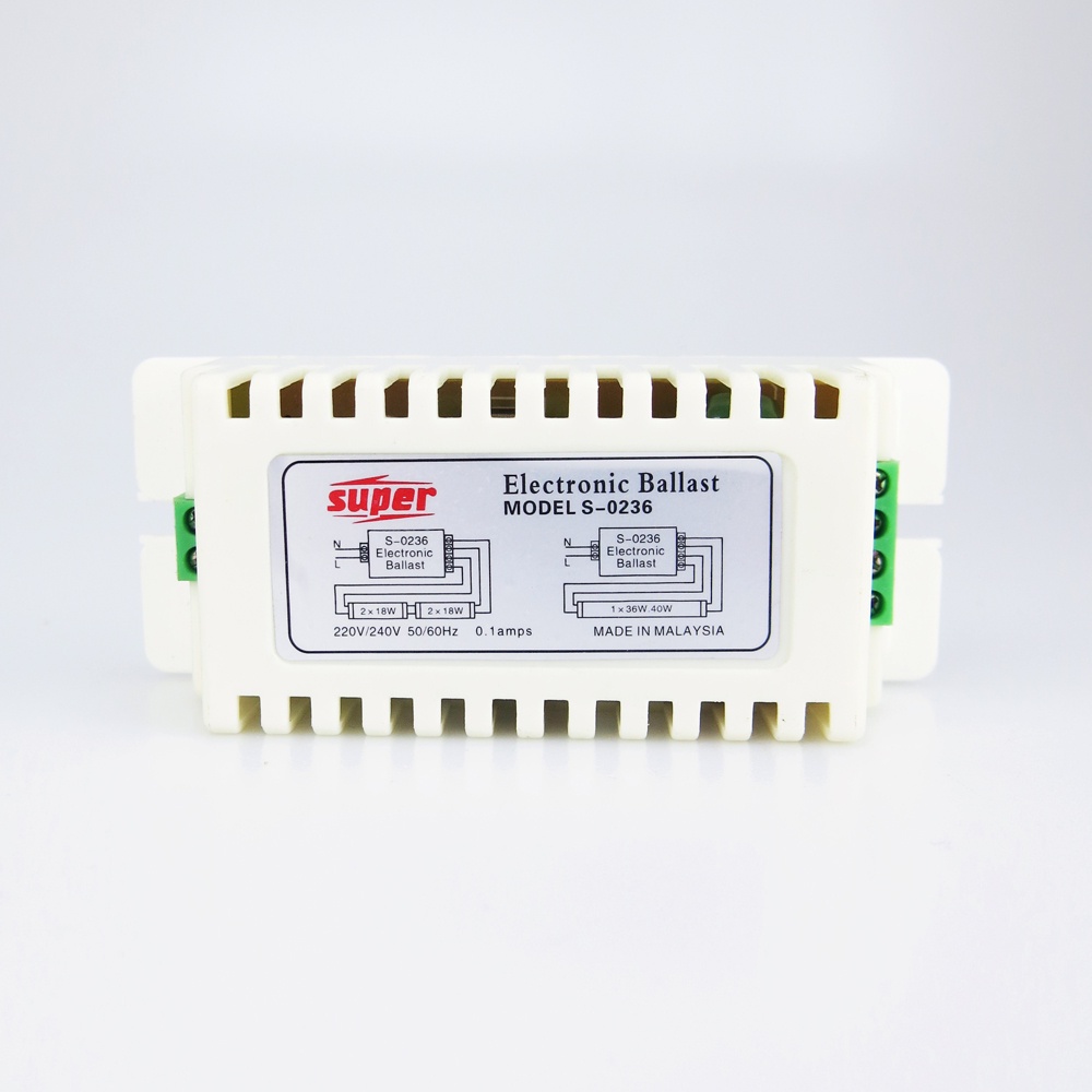 SUPER S-0236 Choke Elektronik 40W Untuk Tube Lampu Pendarfluor ...