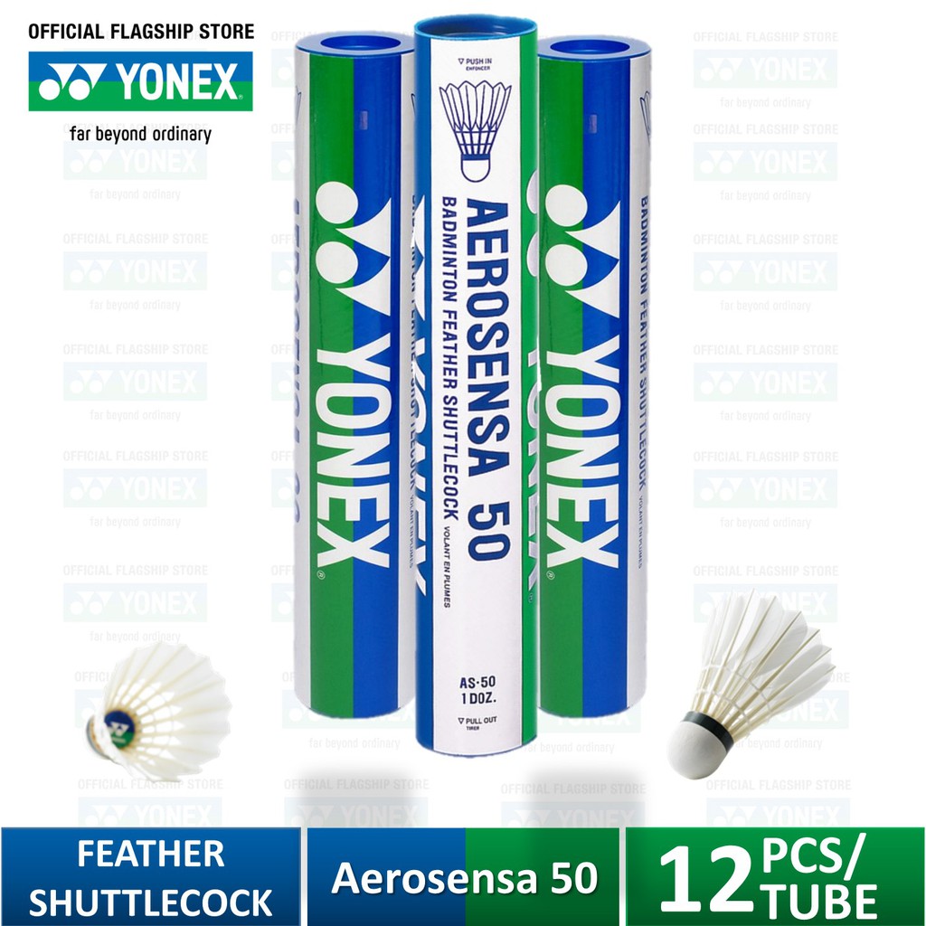Yonex Aerosensa 50 Badminton Feather Shuttlecock (12 In 1)|Bola Badminton/Bola Bulu Tangkis AS50 ...