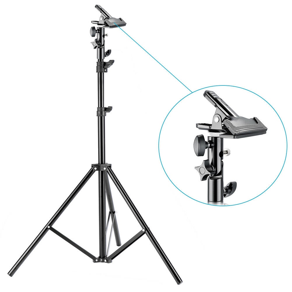 2M Studio Light Stand with Heavy-duty Metal Clamp Holder for Reflectors ...