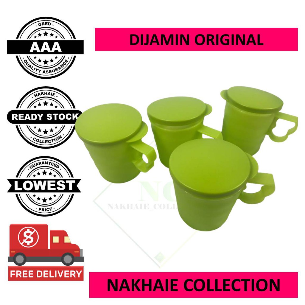 TUPPERWARE MURAH { CAWAN BERTUTUP WARNA HIJAU 350ML LELONG LIMITED ...