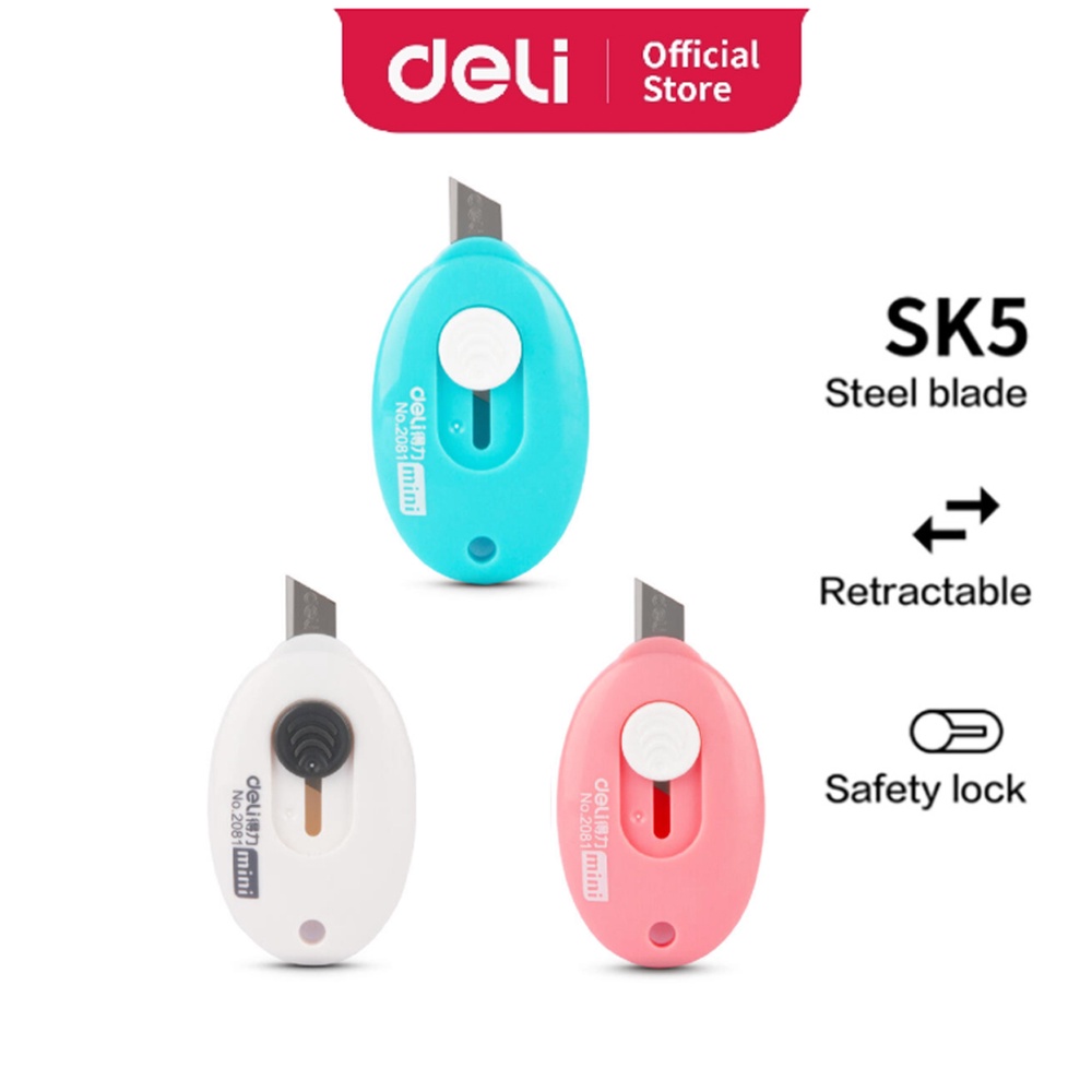 Deli Cutter 2081 Color Portable Safety Good Erasing Performance Mini ...