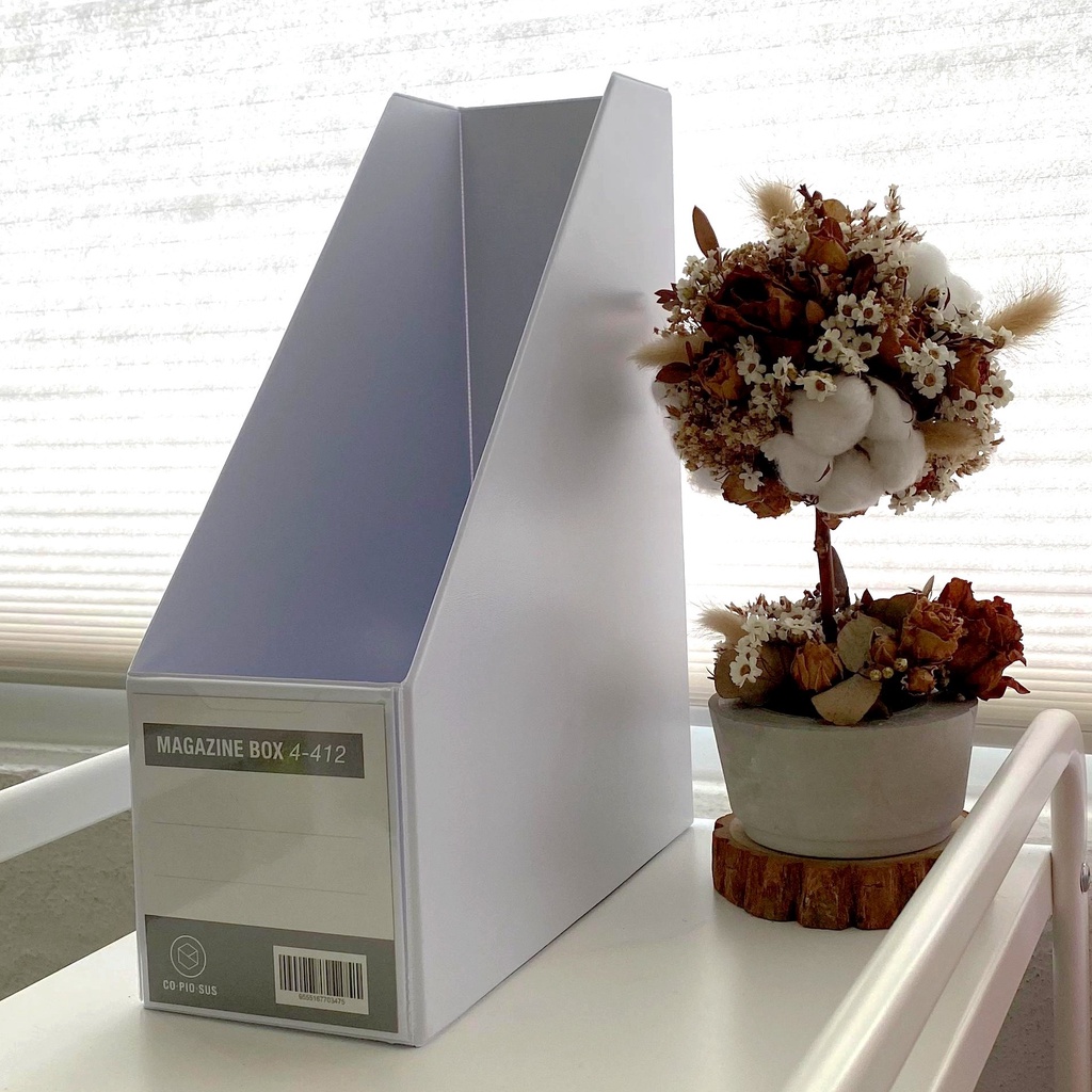 COPIOSUS [Fancy] 4 & 5 inch PVC Magazine Box File W Ring Hole 4/5-412 ...