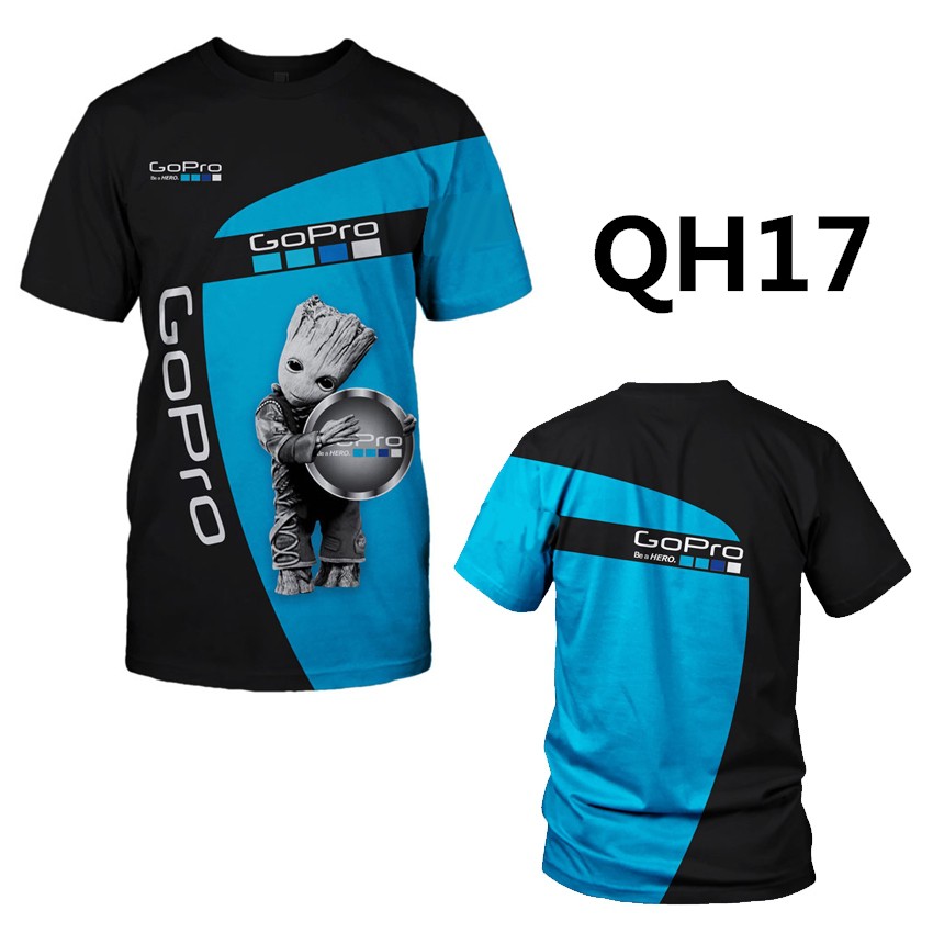GOPRO Summer's new T-shirt 3D printed fun T-shirt Short sleeve T-shirt ...