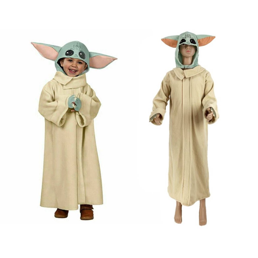 Cute Baby Yoda Mandalorian Star War Kids Cosplay Costume Halloween ...