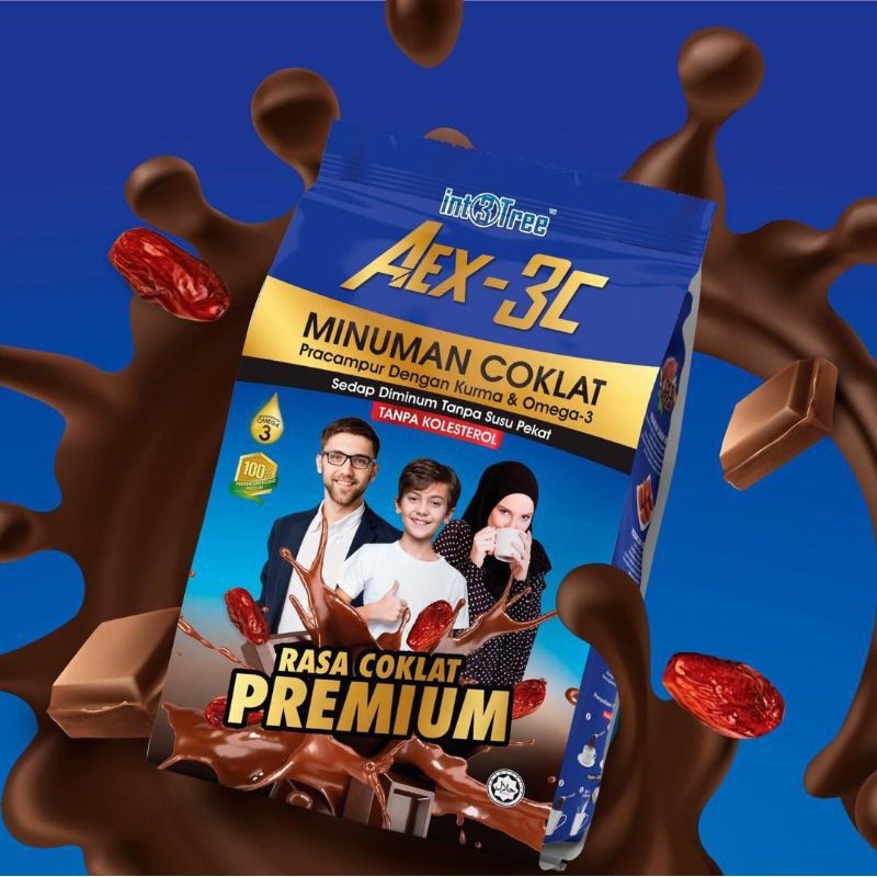 Intree Aex-3c (Aex3xie) Minuman Coklat Paket Kilo Sihat Kurma Koko Diet ...