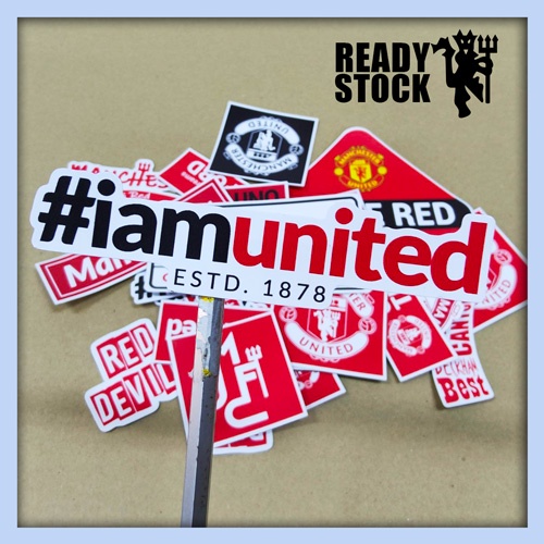 Sticker MANCHESTER UNITED Pelekat GGMU I Am United Man Utd CR7 Red ...