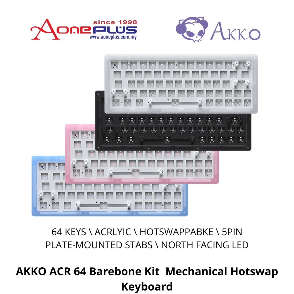 (AONE PLUS SS2) AKKO ACR64 Barebone Kit | Mechanical Hotswap Keyboard ...