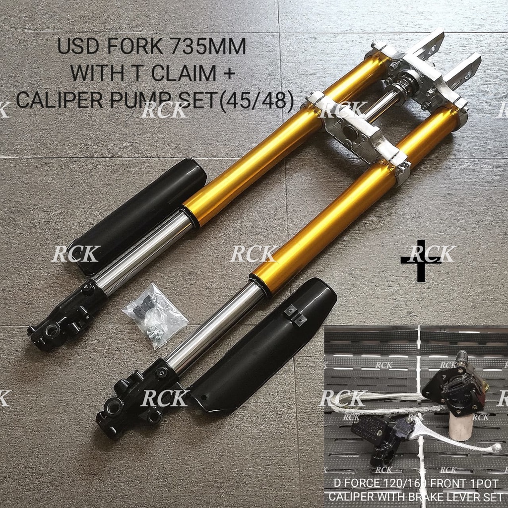 UNIVERSAL MOTOCROSS/CUBCROSS/OFFROAD/SCRAMBLER USD FORK 735MM WITH T ...