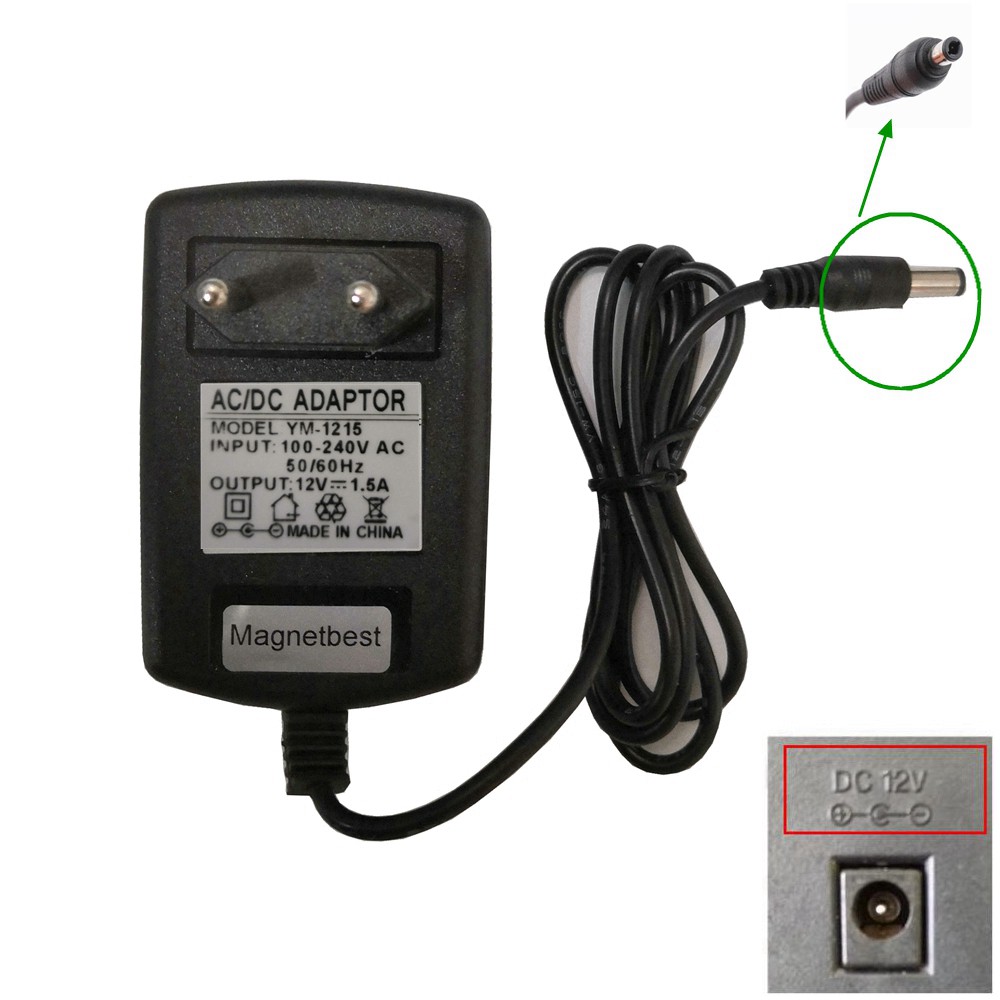 12V 1.5A AC DC Power Adapter For Electric Piano Keyboard CTK-750 738 ...