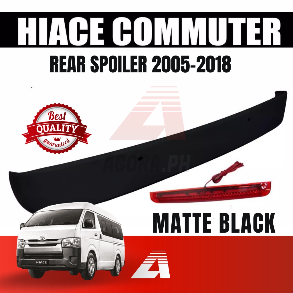 Rear Spoiler for Toyota HiAce Commuter 2005-2018 ABS Plastic Matte ...