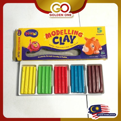 NIKKI 5 colours FUN CLAY MODELING CLAY (MD-50) | Shopee Malaysia