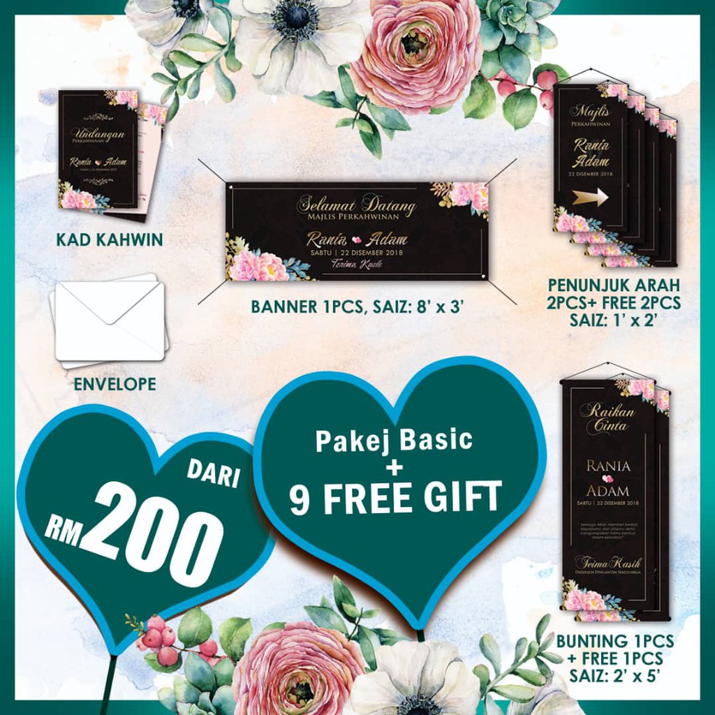 [🔥𝐏𝐑𝐎𝐌𝐎 𝐑𝐀𝐘𝐀, 𝟗 𝐅𝐑𝐄𝐄 𝐆𝐈𝐅𝐓] 𝟓 𝐈𝐍 𝟏 𝐏𝐀𝐊𝐄𝐉 𝐁𝐀𝐒𝐈𝐂 𝐊𝐀𝐃 𝐊𝐀𝐇𝐖𝐈𝐍 𝐌𝐔𝐑𝐀𝐇 | Shopee Malaysia