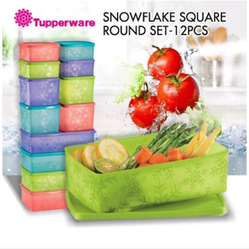 🔥Tupperware Snowflakes Square Loose🔥 | Shopee Malaysia