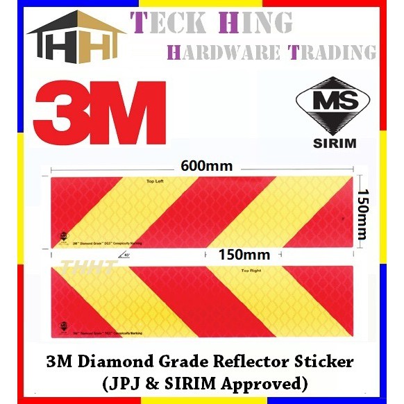 (lEFT/ RIGHT Side) 3M Diamond Grade Reflector Sticker (JPJ & SIRIM ...