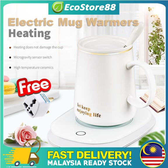 Constant Temperature Cup Warmer Smart Warm Cup Coffee Milk Heating Cup Pemanas Cawan Kekal Suhu ...