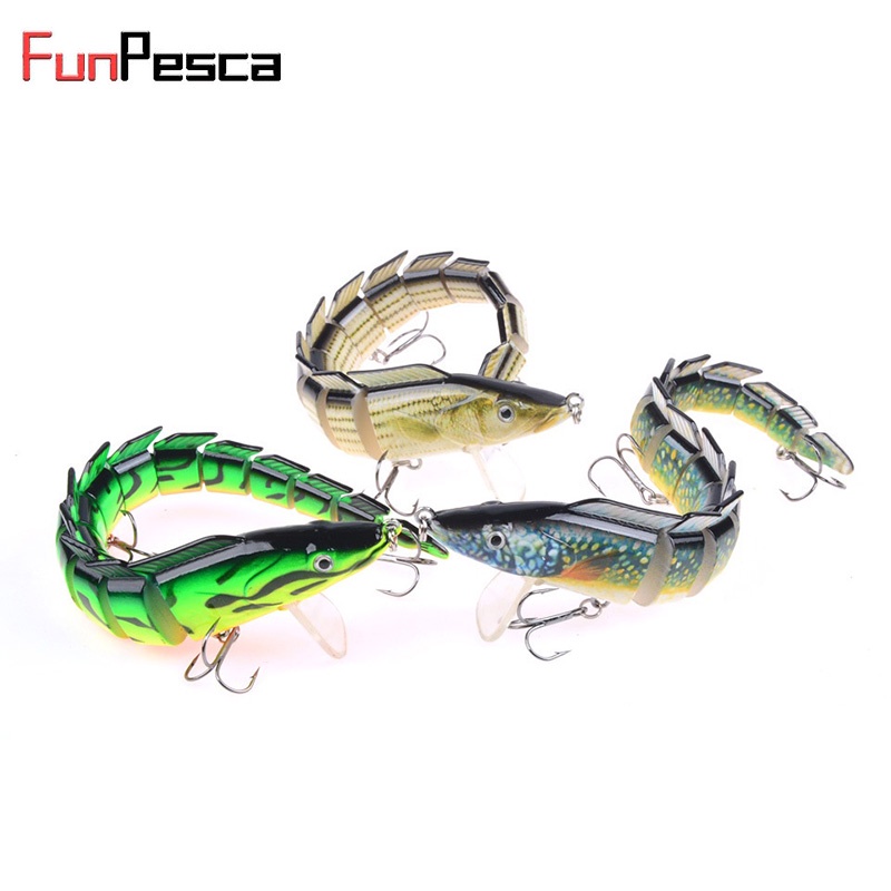 FunPesca 23cm/46g Snake Head Multi-sections Fishing Lure Hard Bait Fake ...