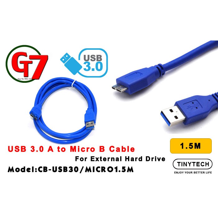 TINYTECH USB 3.0 To Micro Cable For External HDD Cable 1.5METER (CB ...