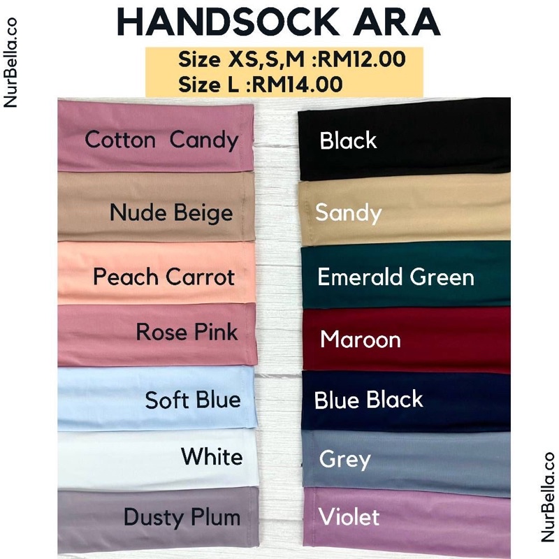 HANDSOCK ARA SIZE L PLUS SIZE | Shopee Malaysia