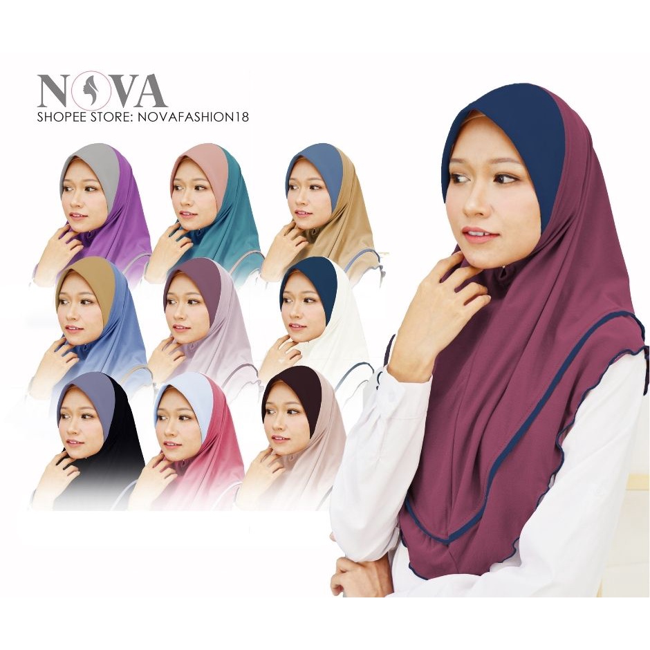 Tudung Sarung Aira Dewasa Lace [01-23] - Awning Scuba/Kain Yang Selesa/Pilihan Warna Yang ...