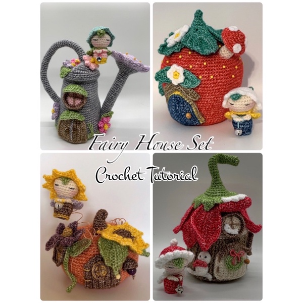 Pdf File Amigurumi Crochet Tutorial Fairy House Set Pdf File