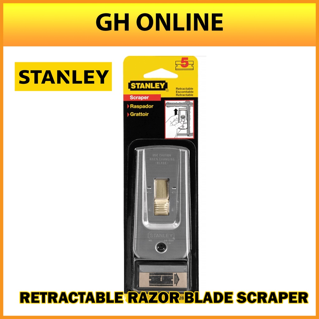 STANLEY RETRACTABLE RAZOR BLADE SCRAPER | Shopee Malaysia