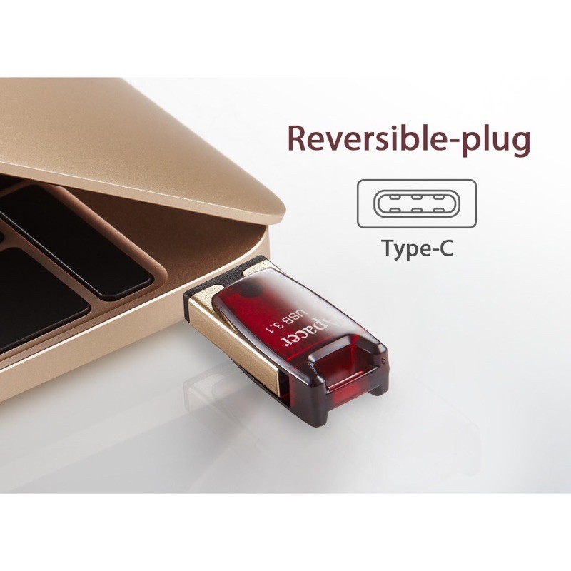 Apacer AH180 16GB / 32GB / 64GB USB 3.2 /Type-C OTG Dual Flash Drive ...