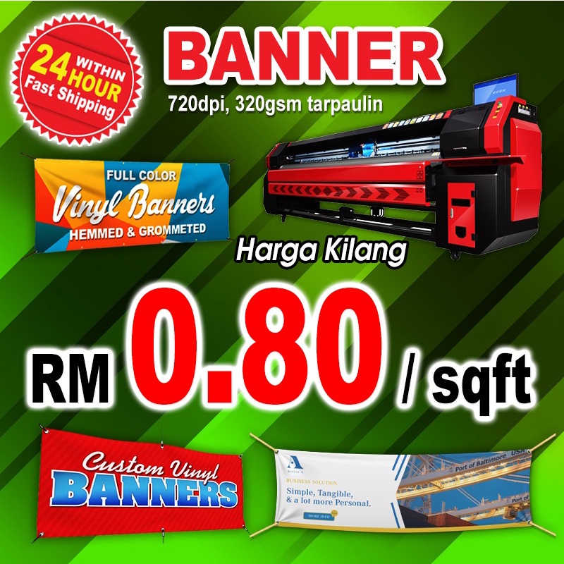 Banner Besar | EYELET / LEKAT TEPI / TALI | Harga Kilang 80sen | Shopee ...