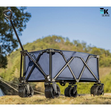 Outdoor Camping Foldable Pull Cart Trailer Trolley Off Road Wheel ...