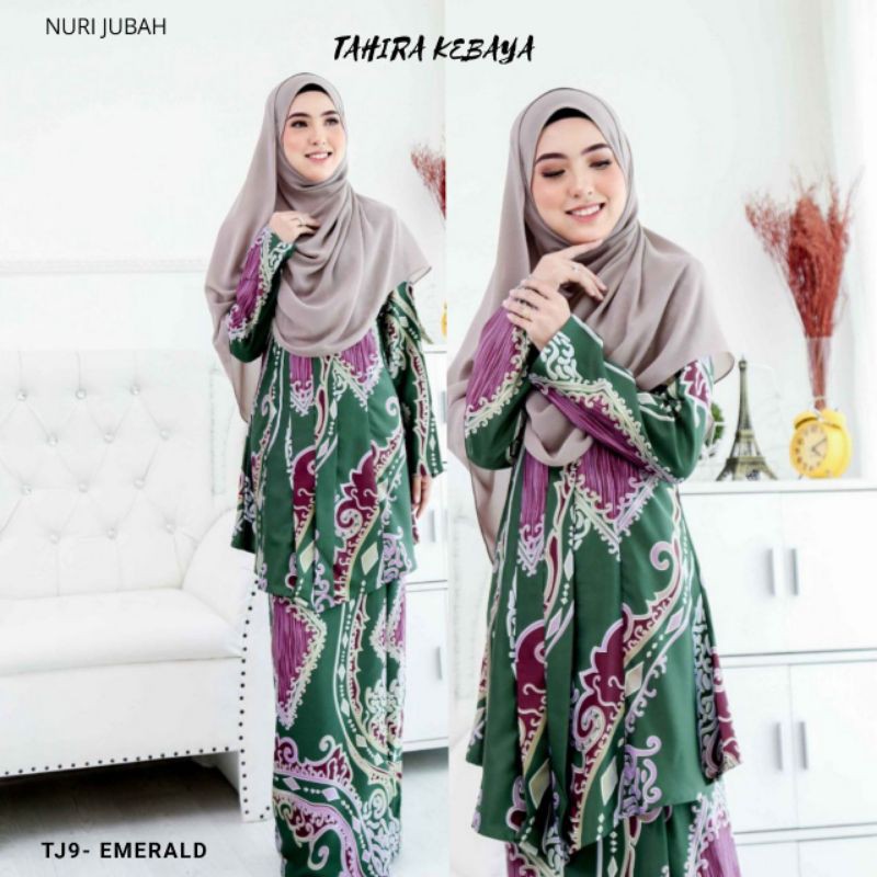 [XS-5XL] Kebaya Tahira | Kebaya Corak Batik | Kebaya Plus Size |Baju ...