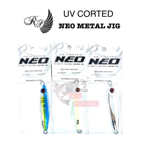 ROD FORD SALTWATER NEO JIG UV COATED METAL JIG FAST JIG 20g，40g and 60g ...