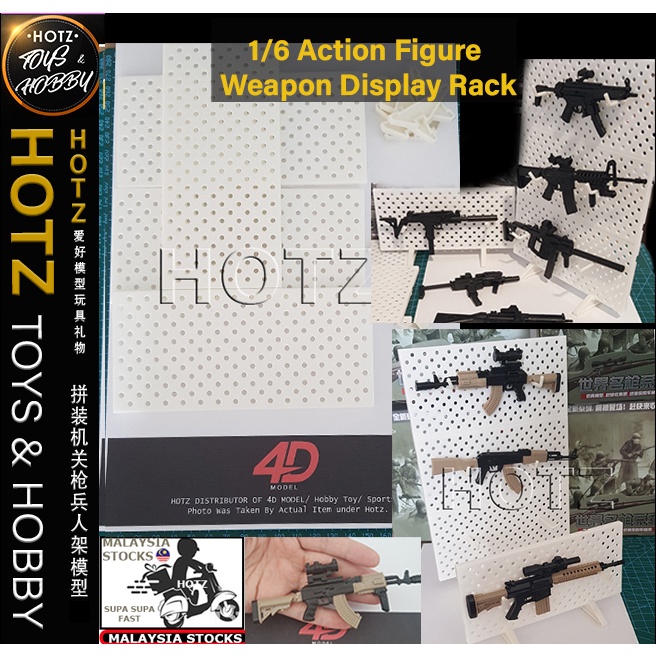 1/6 1:6 Scale 12" Action Figure Modular Display Wall Rack Frame Stand ...