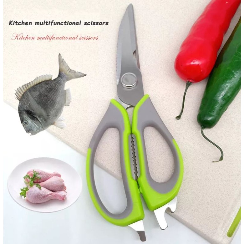 Kitchen MultiFunction Stainless Scissor MultiPurpose Shears Cutter ...