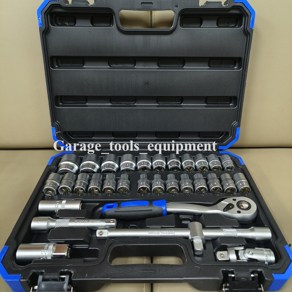 Original CR-V 32Pcs Box Socket Set | Tool Set 1/2"DR | Shopee Malaysia