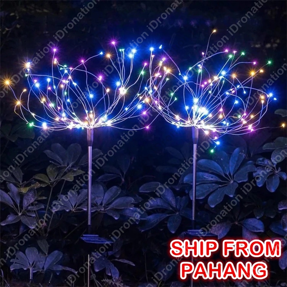 Lampu Raya Firework Solar Copper Fairy Light Lamp Outdoor Waterproof ...