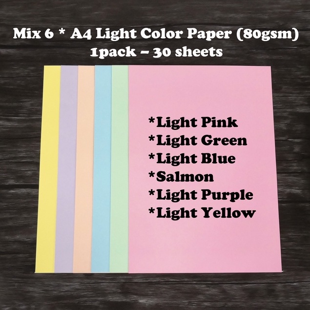A4 Multipurpose Mix Color Paper 80gsm 1pack - 25/30/35 sheets (Kertas ...