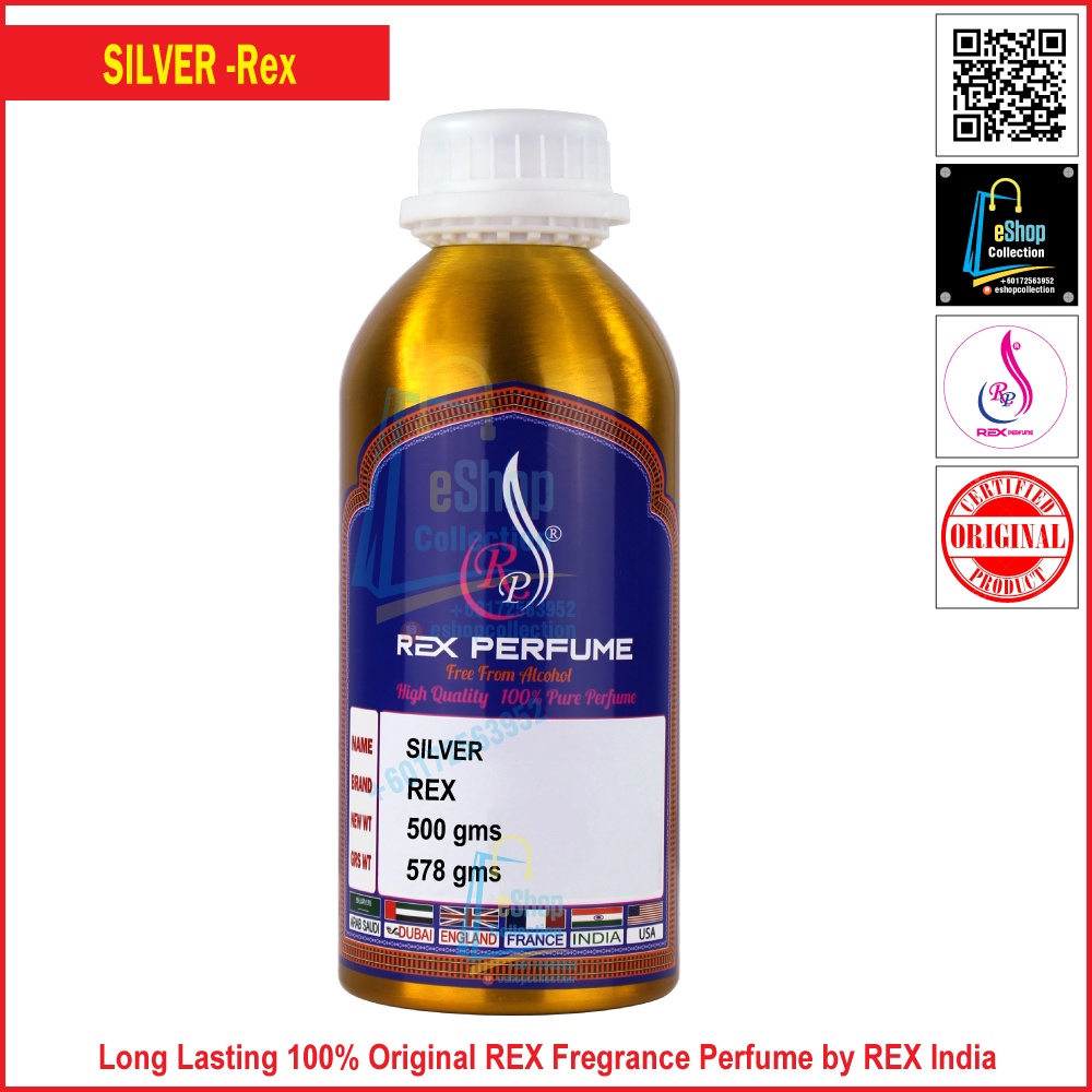 REX SILVER BY REX 500ML 100ML ORIGINAL REX PERFUME BY REX MALAYSIA ...