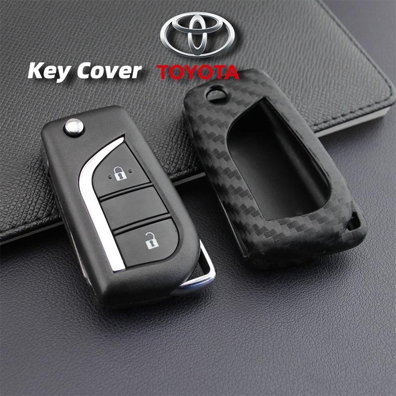 TOYOTA YARIS fortuner vios keyless Imitation Carbon Fiber Matte silica ...