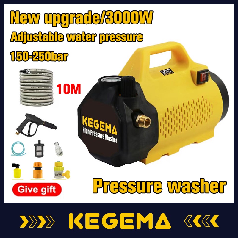 Kegema Pressure Water Jet Car Wash New upgrade 3000W high power Home Cleaner Spray Car Washer ...