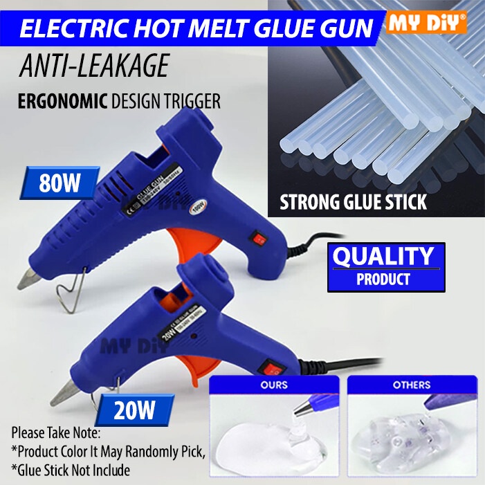 DIY Online4u - Electric Hot Melt Glue Gun 20W 80W Glue Gun Hot Melt Glue Stick Alat Elektrik Gam ...