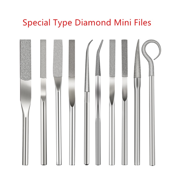 10pcs special shape diamond needle file set for pneumatic grinder Mini ...