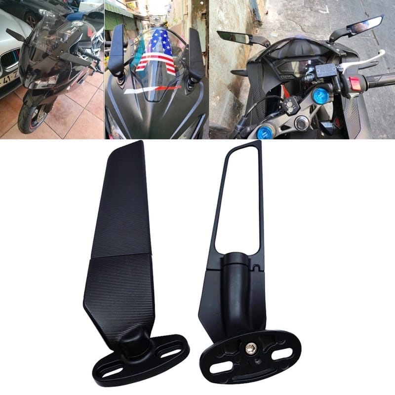 KAWASAKI NINJA CBR R15 R6 R l1 ZX10R Modified Motorcycle Winglet Mirror ...