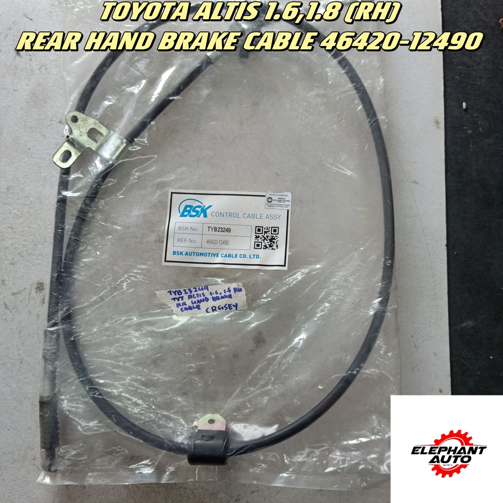 TOYOTA ALTIS 1.6,1.8 (RH) REAR HAND BRAKE CABLE 46420-12490 | Shopee Malaysia