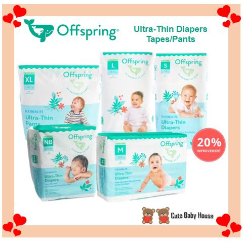 Offspring Ultra-Thin Diapers Tapes and Pants (Newborn/S/M/L/XL ...