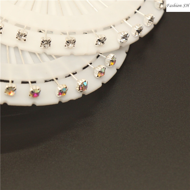 30pcs crystal mixed color long shawl pin safety brooch M30069 | Shopee ...