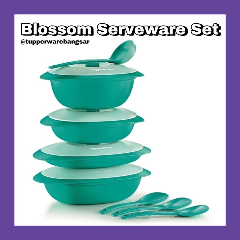 Tupperware Blossom Serveware Set | Shopee Malaysia