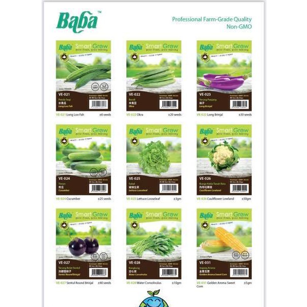 BG-Baba Smart Grow Vegetables Seeds - Biji Benih Sayur Sayuran ...