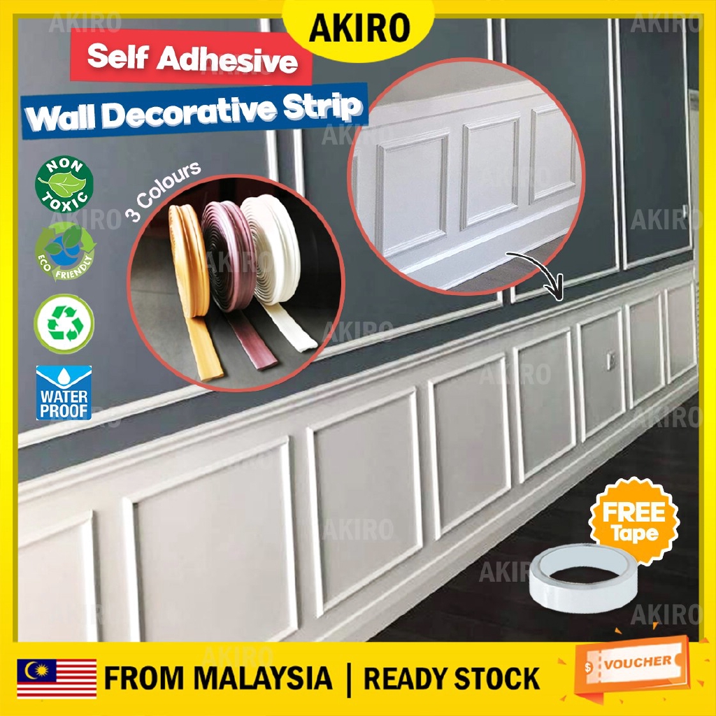 AKIRO Self Adhesive Wainscoting Furniture DIY Protectors Decoration ...