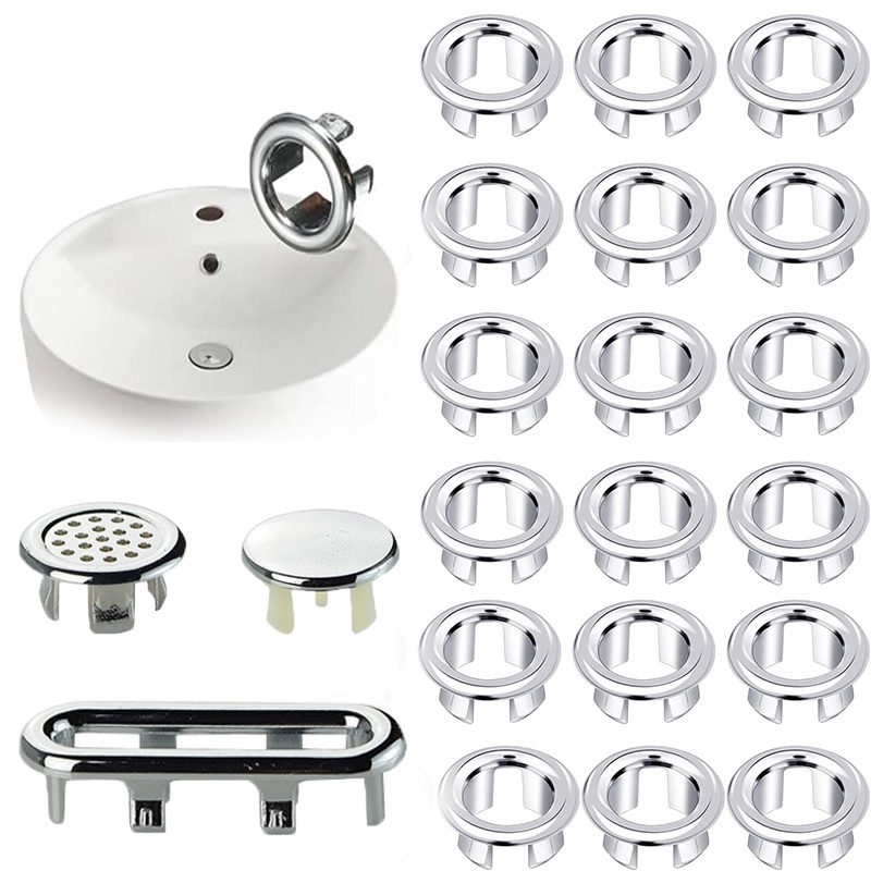 High Quality Bath Sink Round Ring Overflow Cover / Spare Sink Basin Cap / Tidy Chrome Trim ...